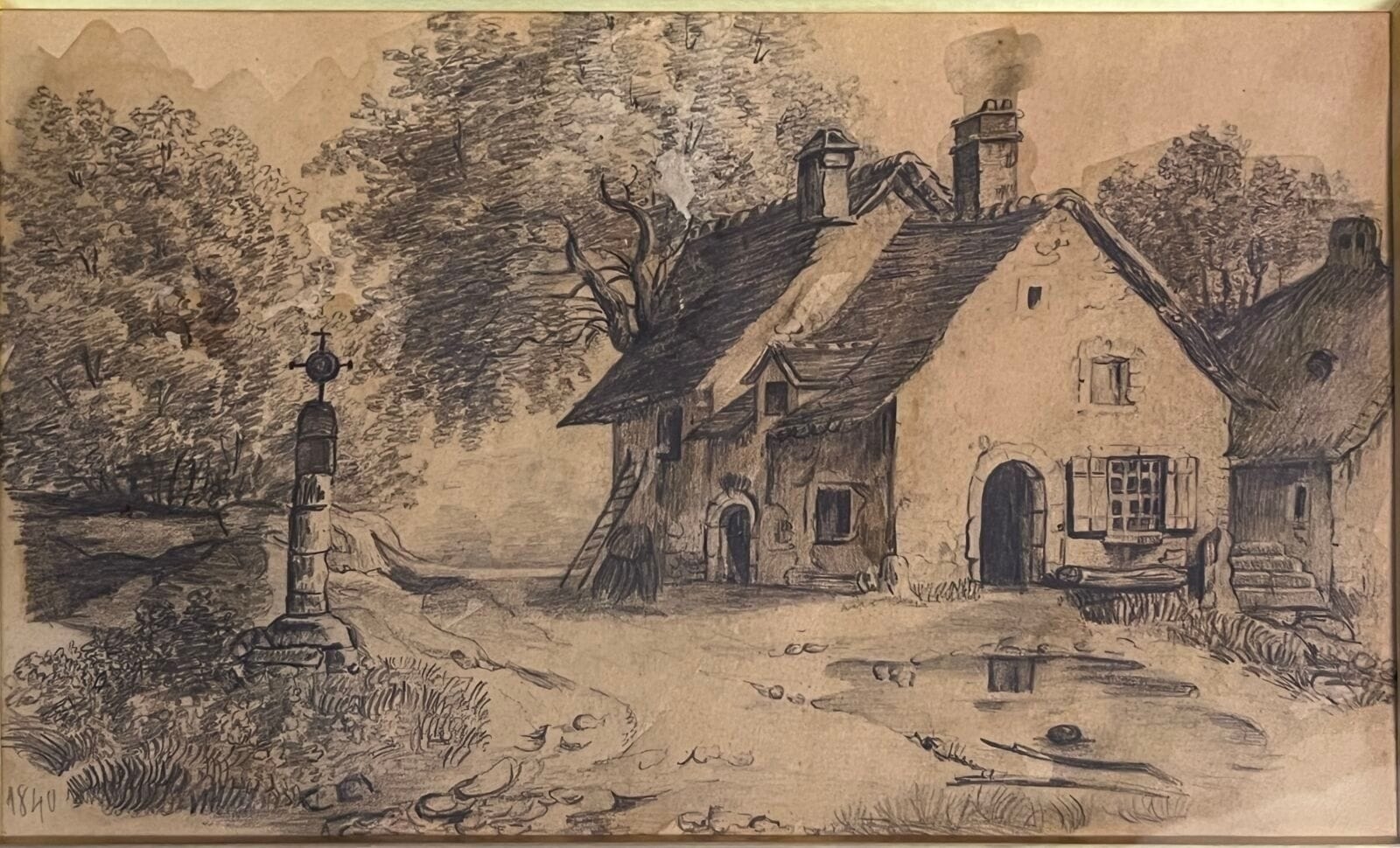 French School, 19th Century | Farm (1840) | MutualArt