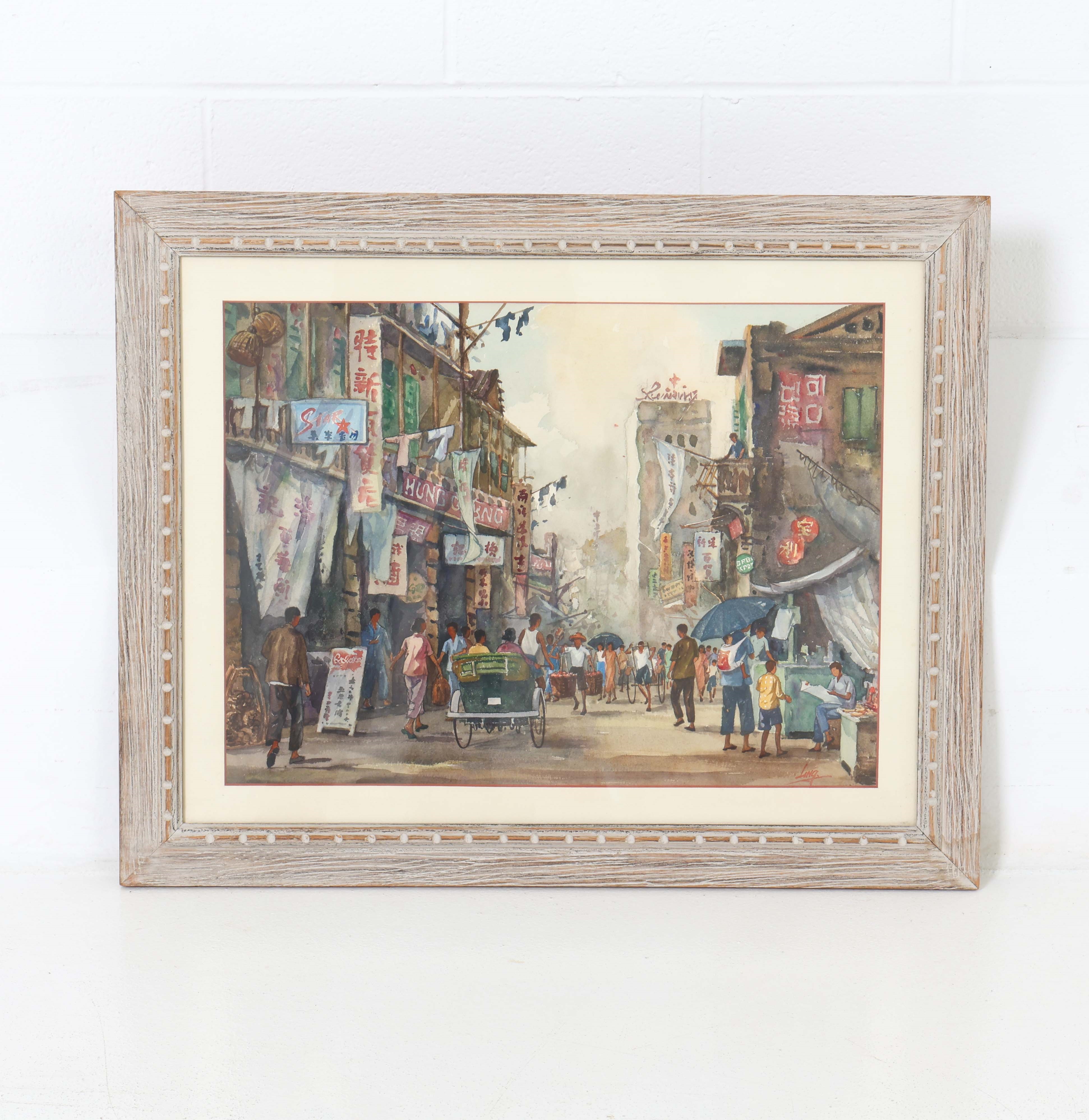 Kam Cheong Ling | Chinese street scene | MutualArt