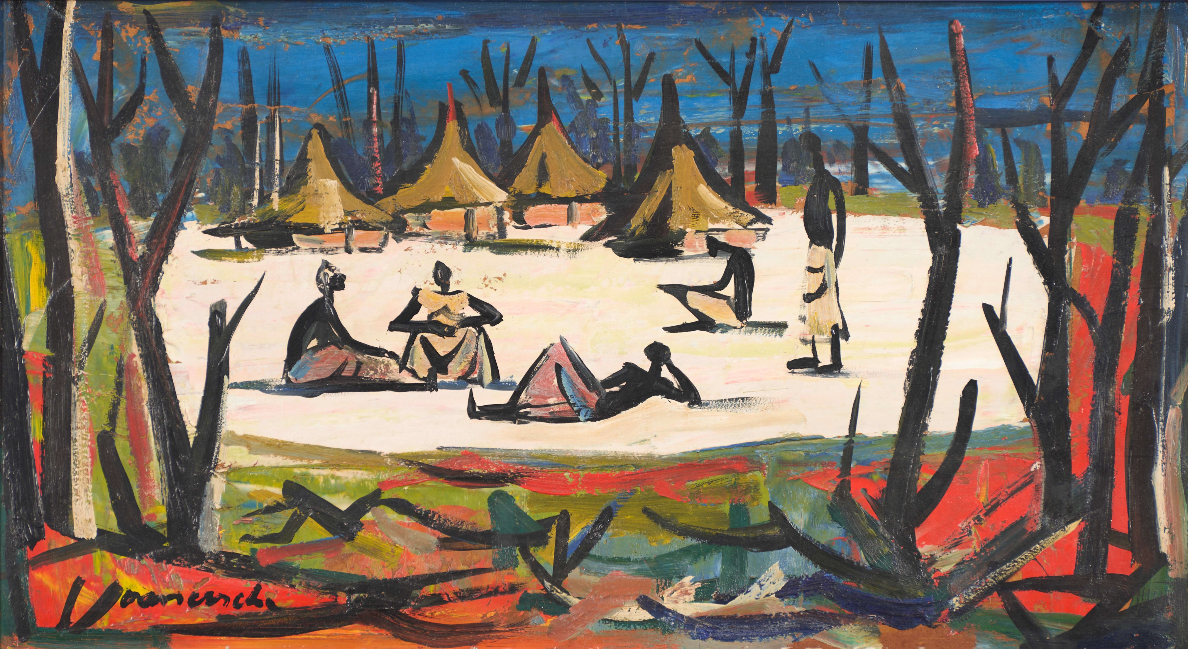 Maurice Essche | Figures in a Kraal | MutualArt