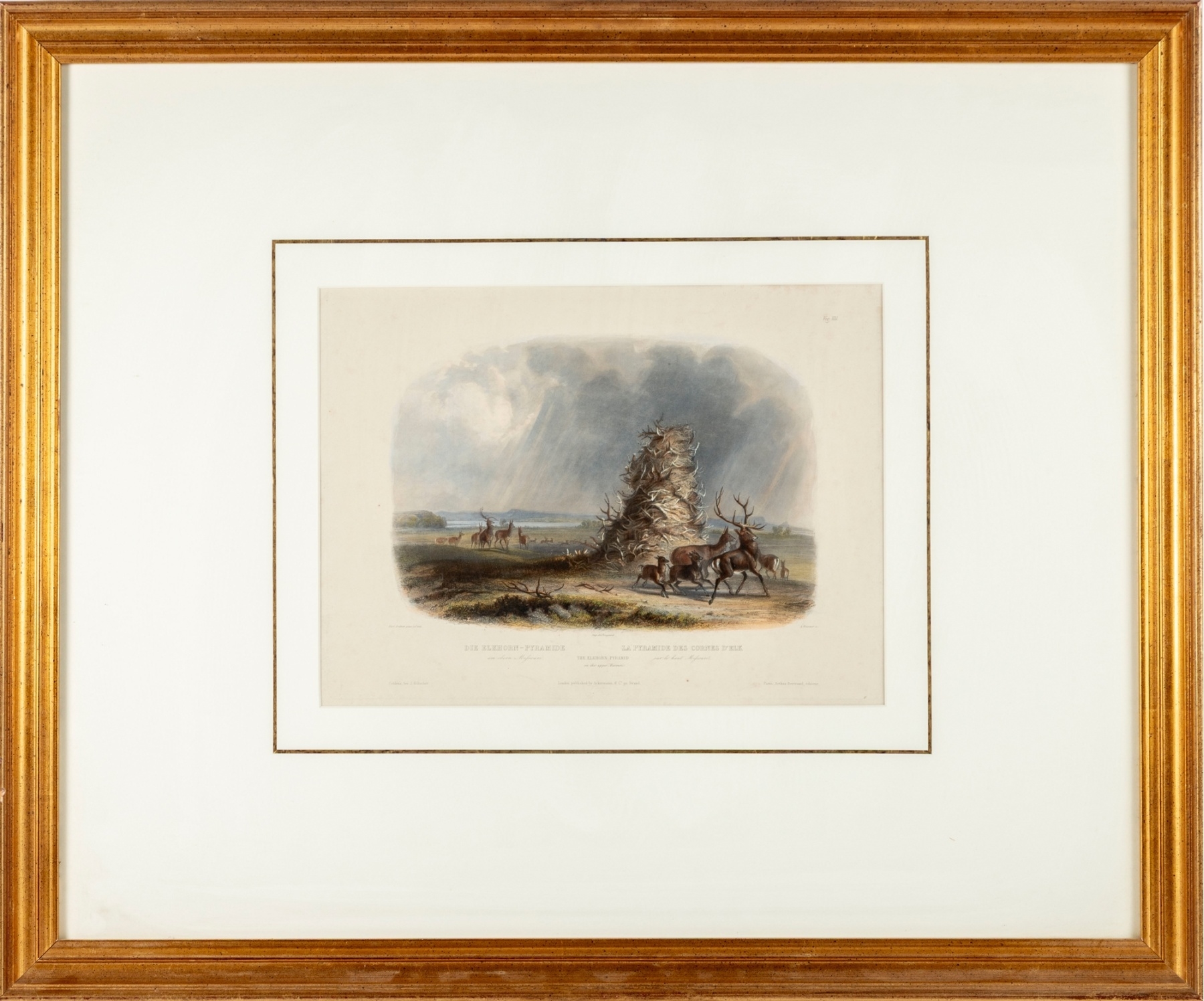 Karl Bodmer | DIE ELKHORN-PYRAMIDE am obern Missouri (1830s) | MutualArt