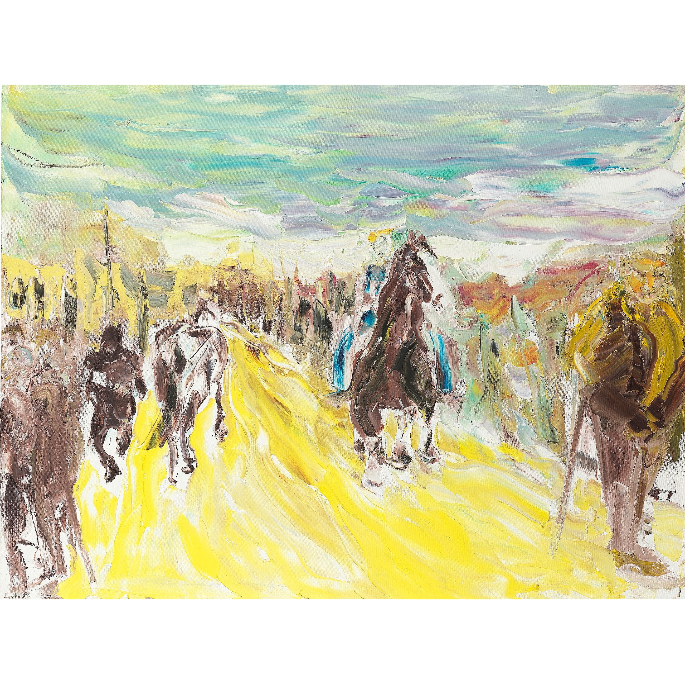 Declan O'Connor | Horses on a Path | MutualArt