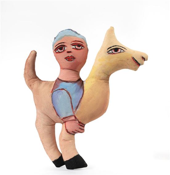 Mirka Mora | Young Girl with Horse (1981) | MutualArt