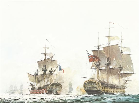 Christopher Mayger | Naval Battle Scene (1974) | MutualArt