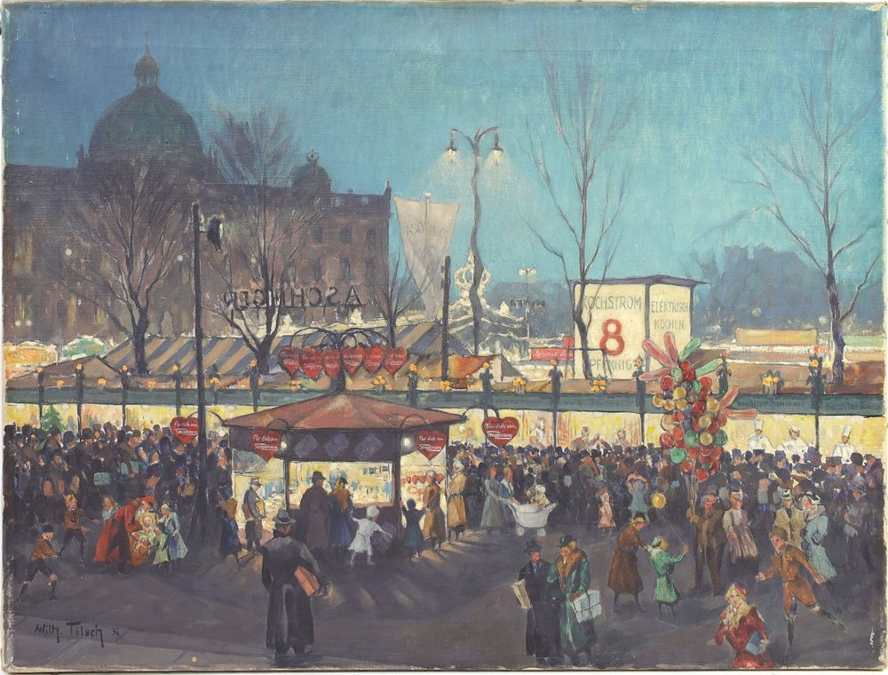 Wilhelm Tilsch | Weihnachtsmarkt-Berlin 1936 | MutualArt