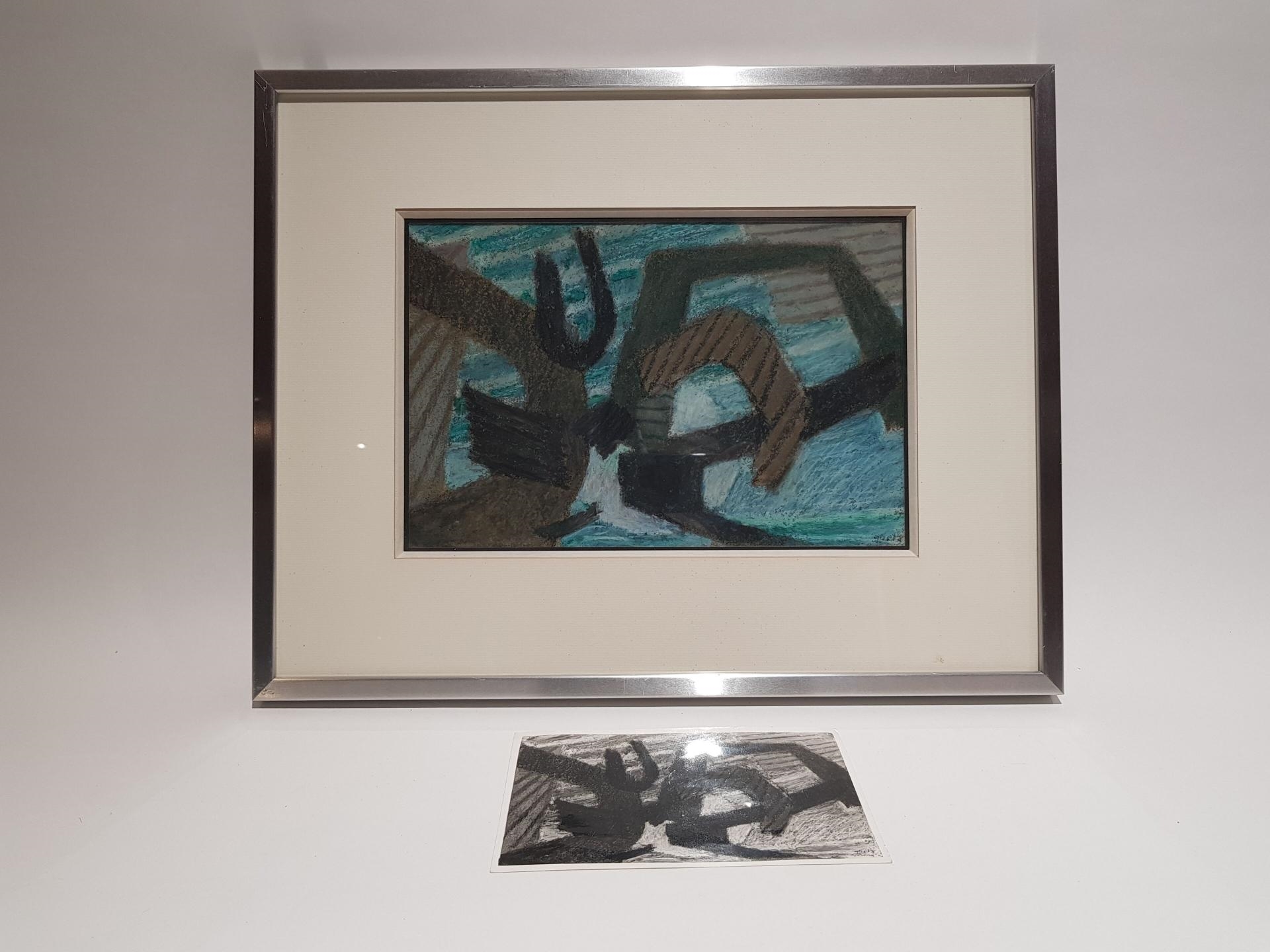 Henri Bernard Goetz | Composition bleue et noire | MutualArt