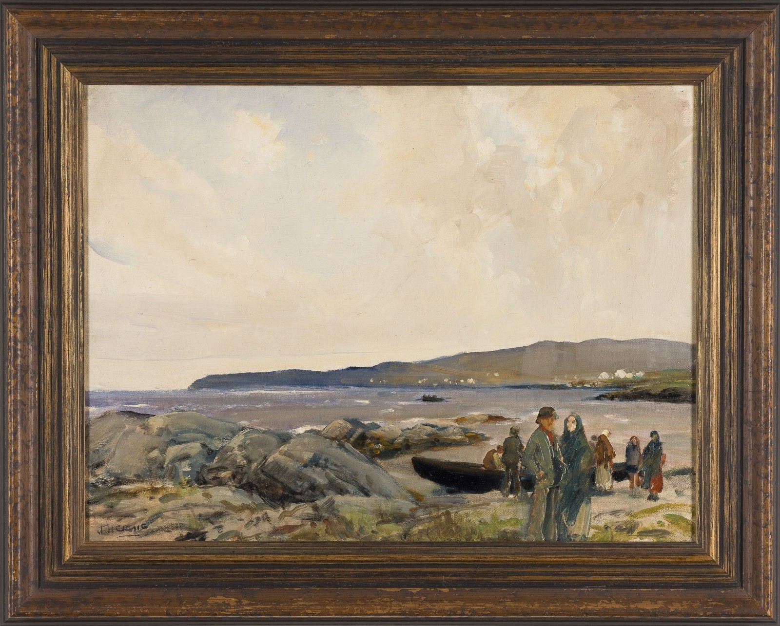 James Humbert Craig | HARBOUR SCENE IN CUSHENDUN (Circa 1930) | MutualArt