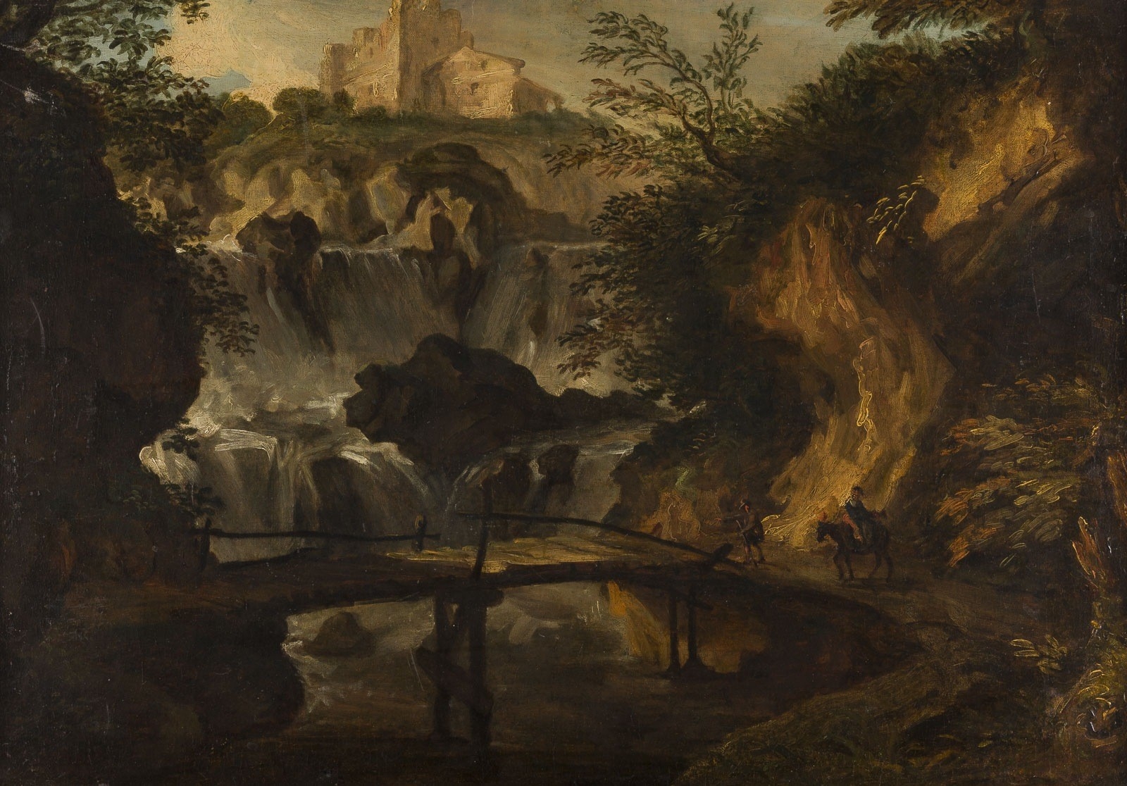 Hubert Robert | THE WATERFALLS OF TIVOLI | MutualArt