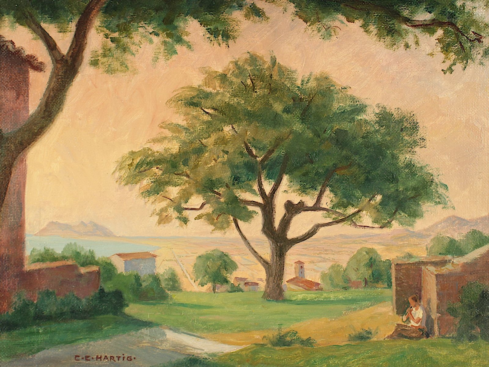 Carl Christoph Hartig | Die Pontinischen Sümpfe am Capo Circeo | MutualArt