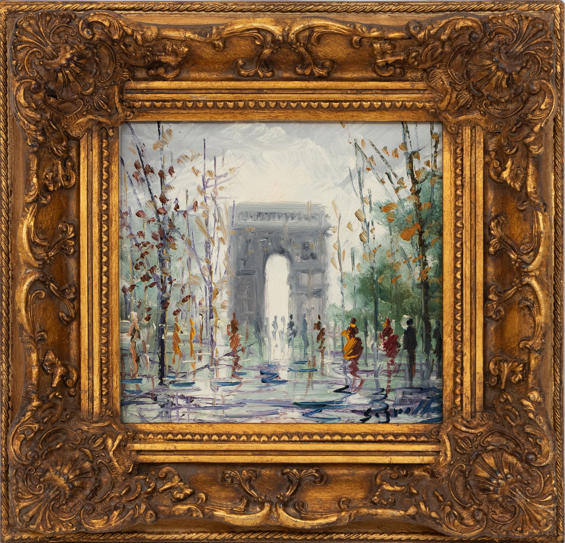 Eustaquio Segrelles | Arco del Triunfo con personajes, París | MutualArt