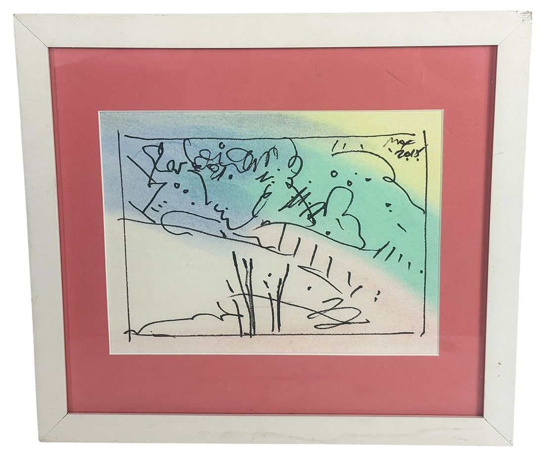 Peter Max | Abstracted human profile in Max's iconic freeform line ...