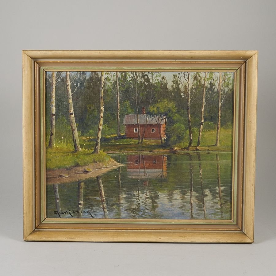 Ejnar Kohlmann | Hus vid sjö | MutualArt