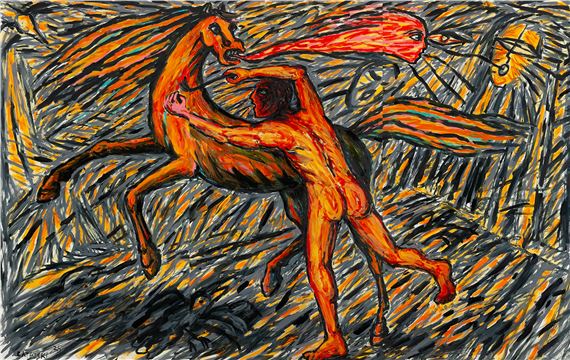 Sławomir Ratajski | Malując konia (2025) | MutualArt