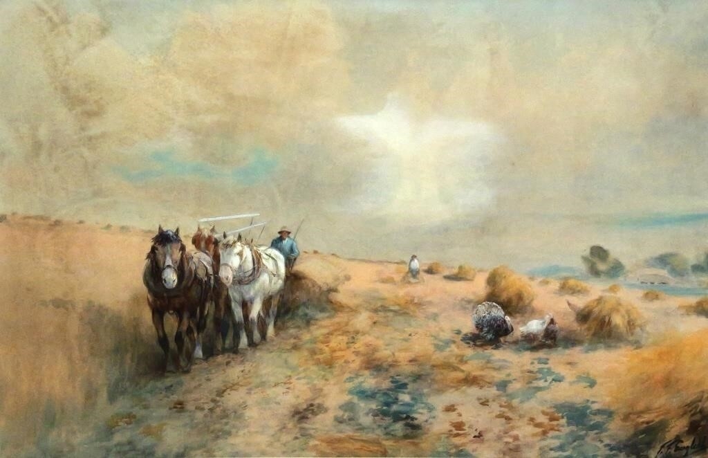 Frank F. English | Rural Scene Watercolor | MutualArt