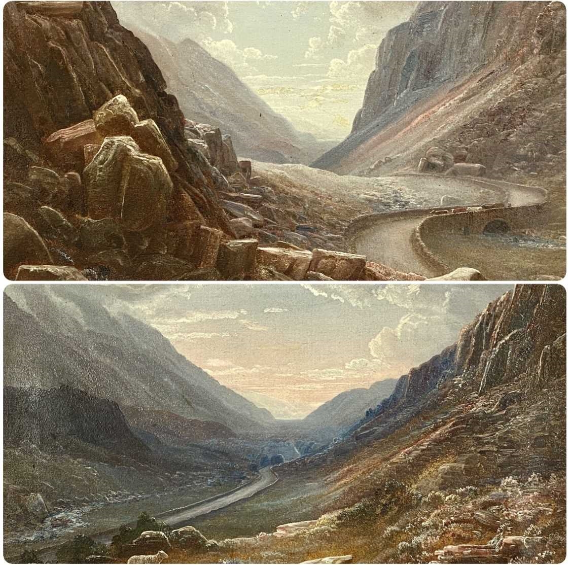 Thomas Finchett | Llanberis Pass with sheep and cattle | MutualArt