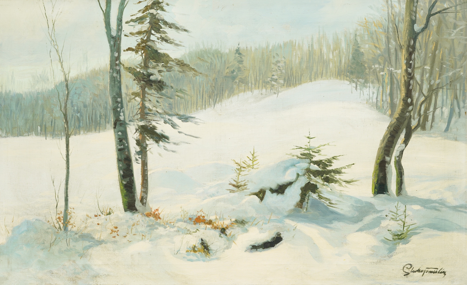 Slavko Tomerlin | Winter Landscape (1938) | MutualArt