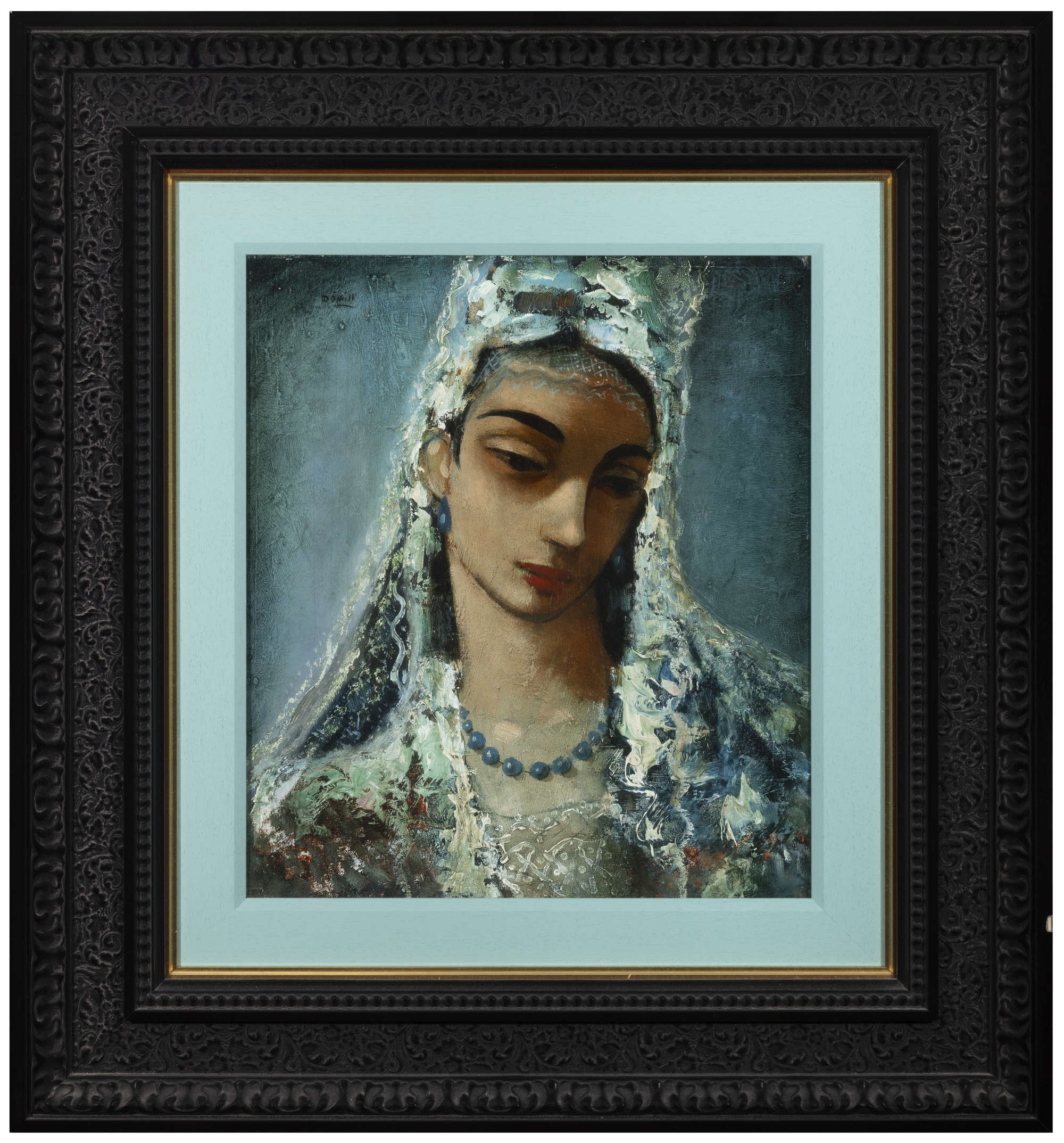 Daniel O'Neill | Lady Wearing a Lace Martilla | MutualArt