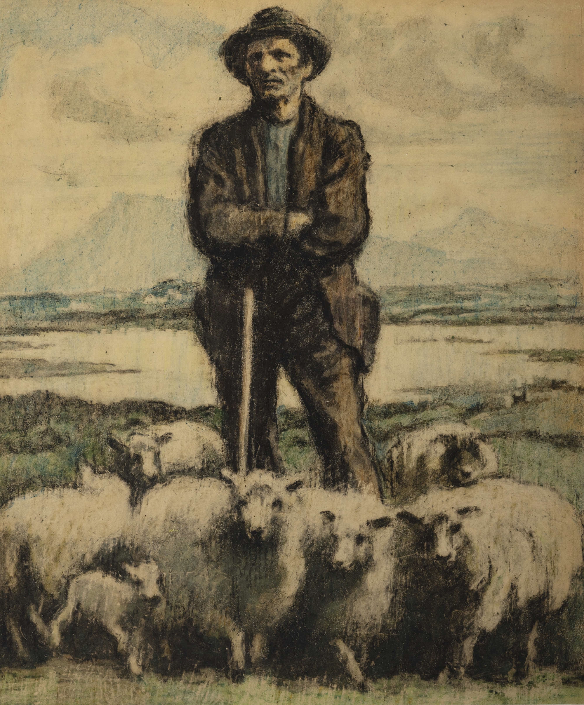William Conor | Shepherd and his Flock | MutualArt