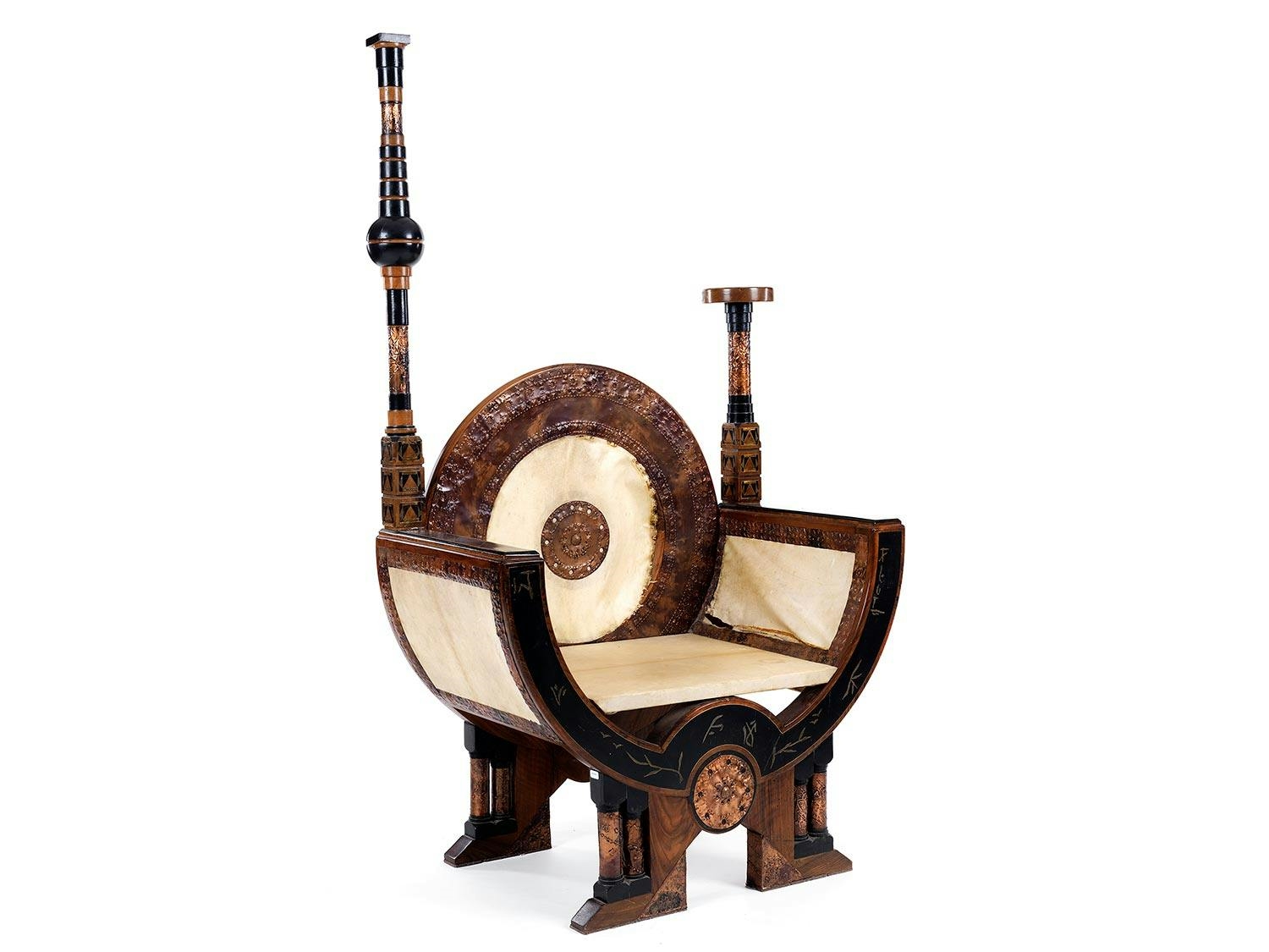 Carlo Bugatti Throne Chairnull
