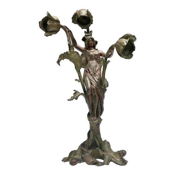 Ernest Justin Ferrand | Bronze Lamp | MutualArt
