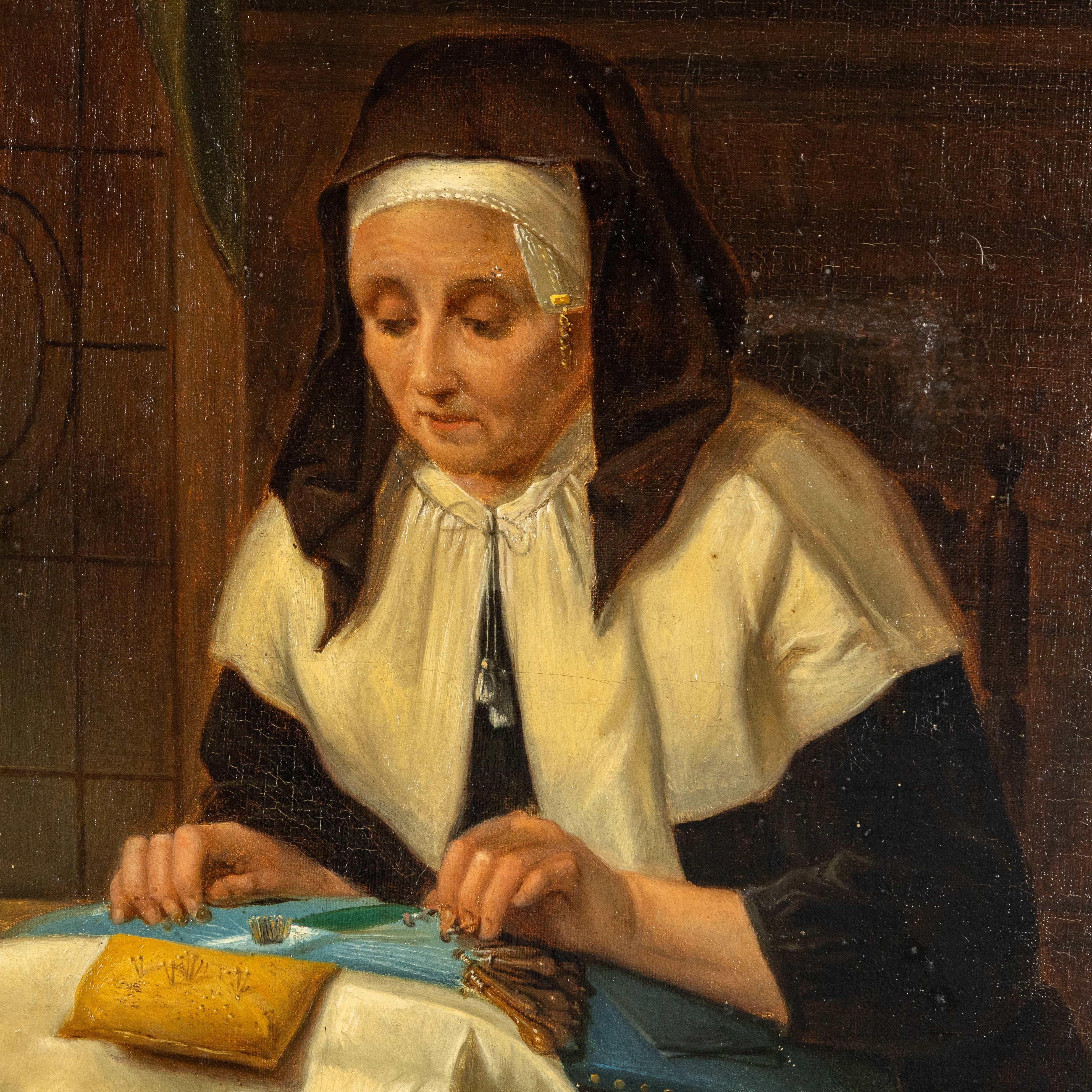 Alexis Van Hamme | The Laceworker (1854) | MutualArt