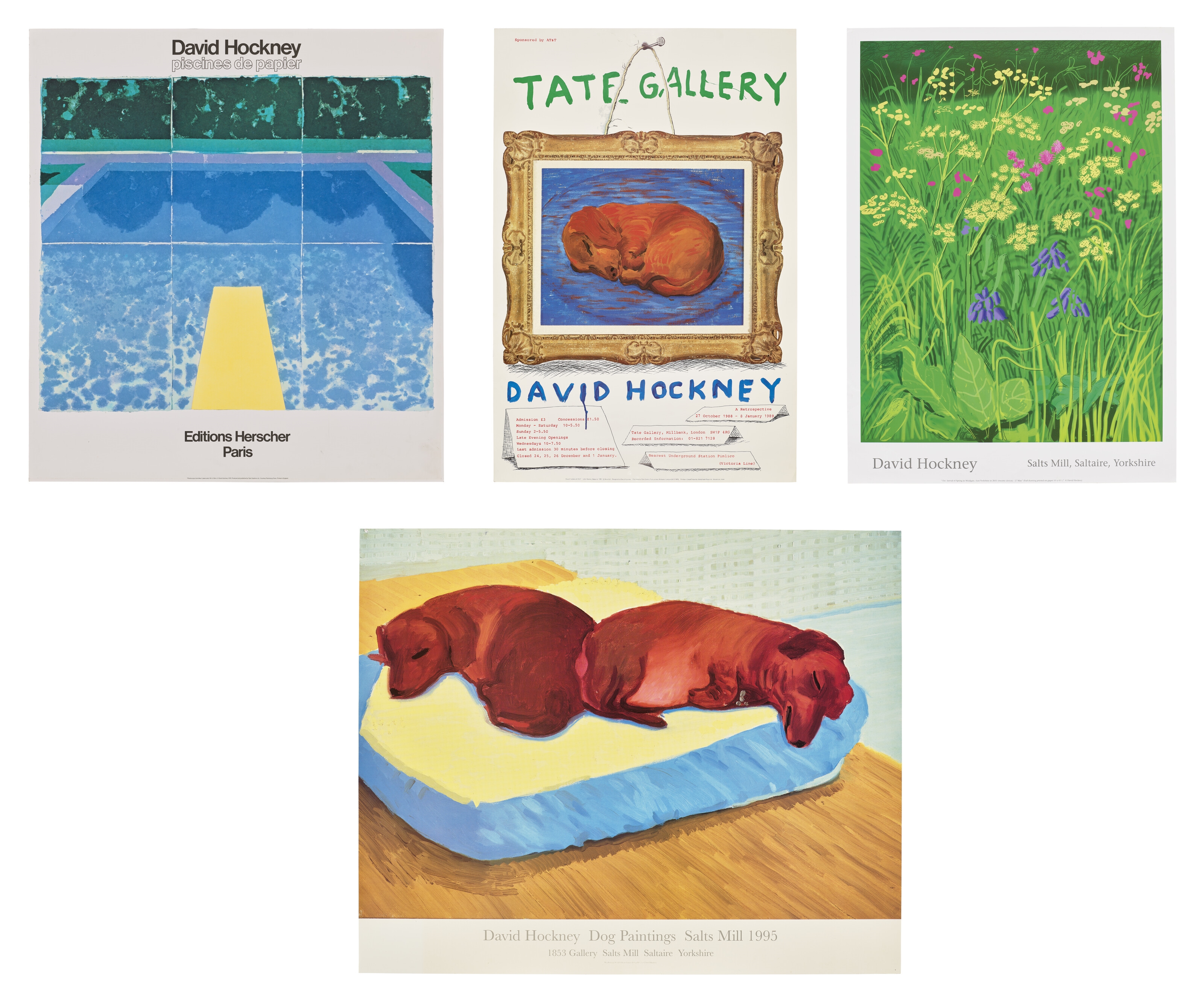 David Hockney | A collection of 21 exhibition posters | MutualArt