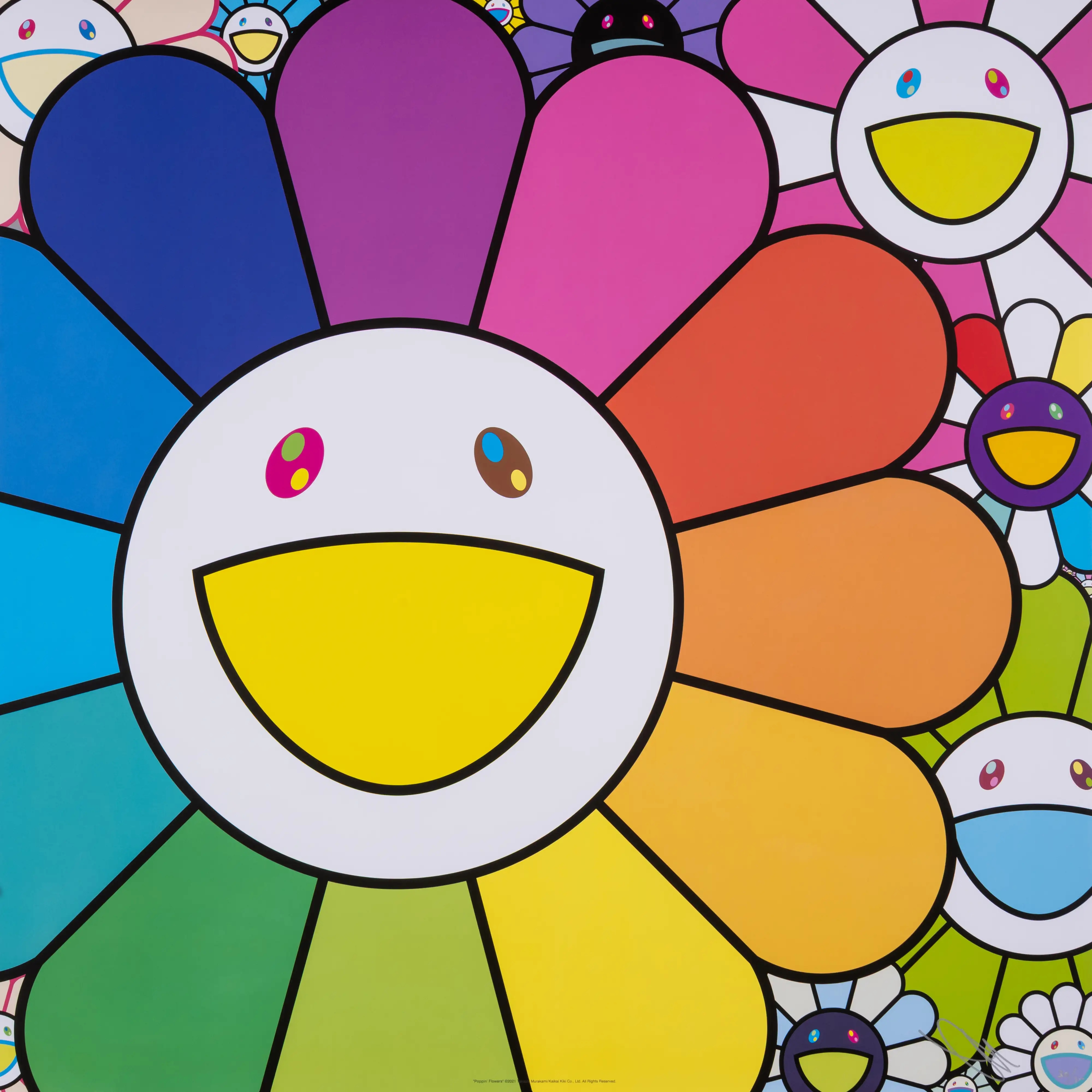 Takashi Murakami | Poppin Flowers (2021) | MutualArt