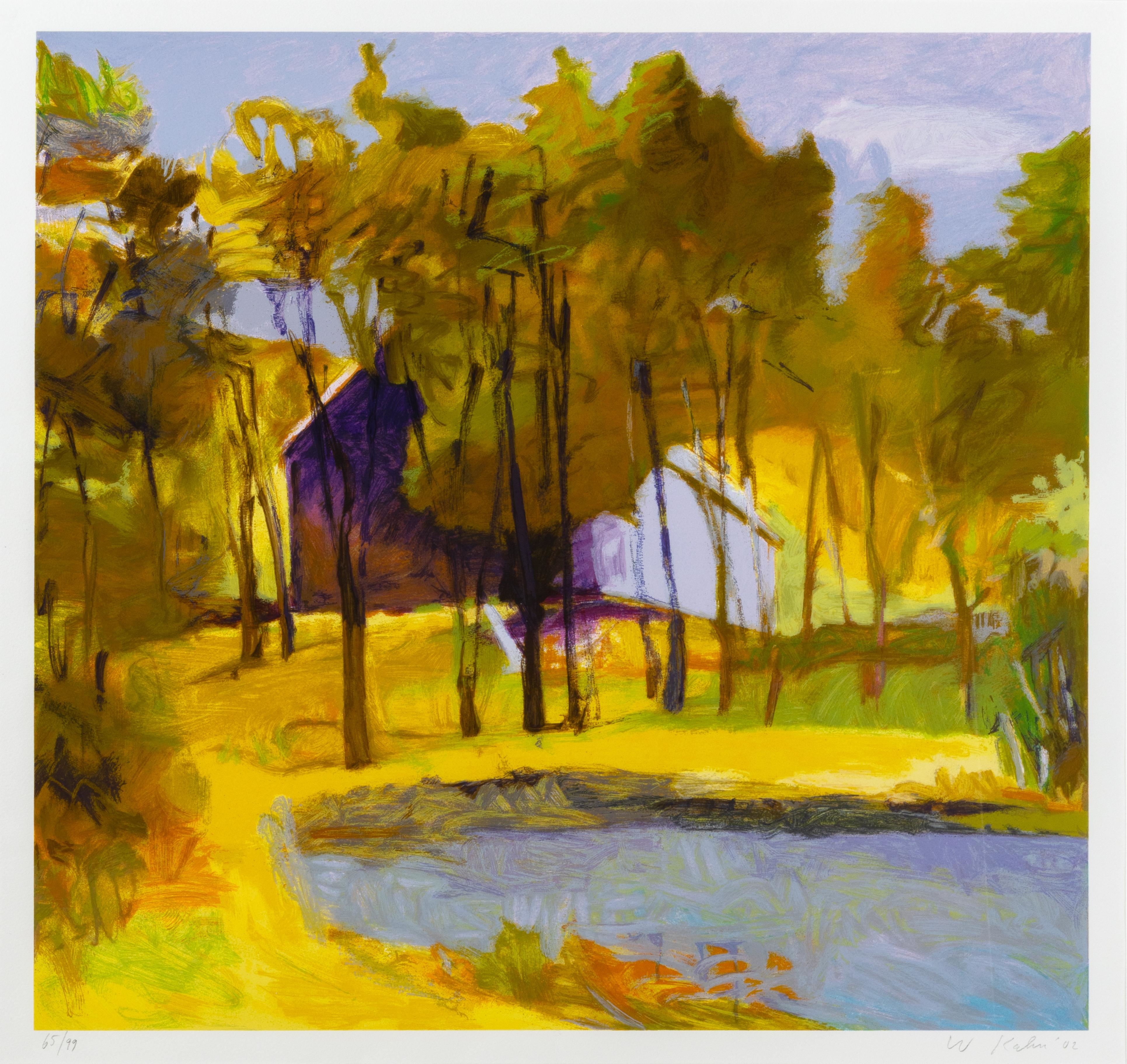 Wolf Kahn | Purple Barn (2002) | MutualArt