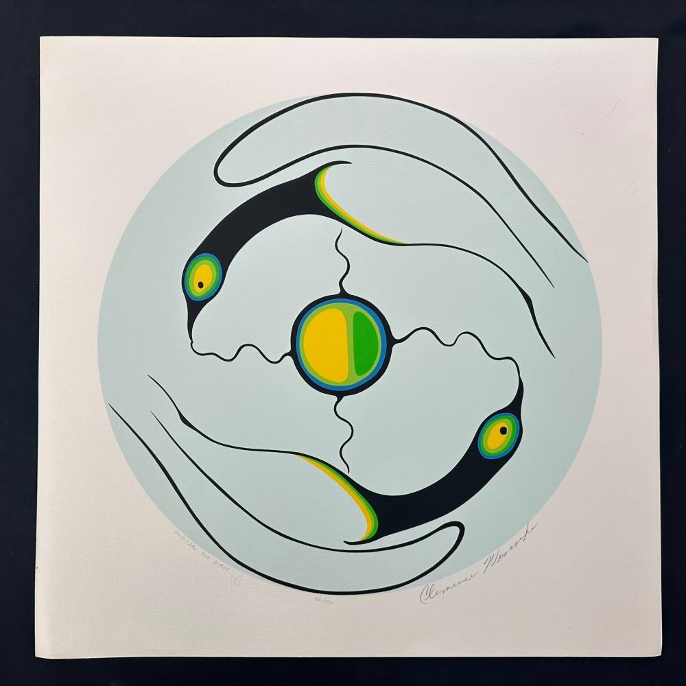 Clarence Wesacapp | Woodland Style Serigraph Prints - Turtle & Fish ...