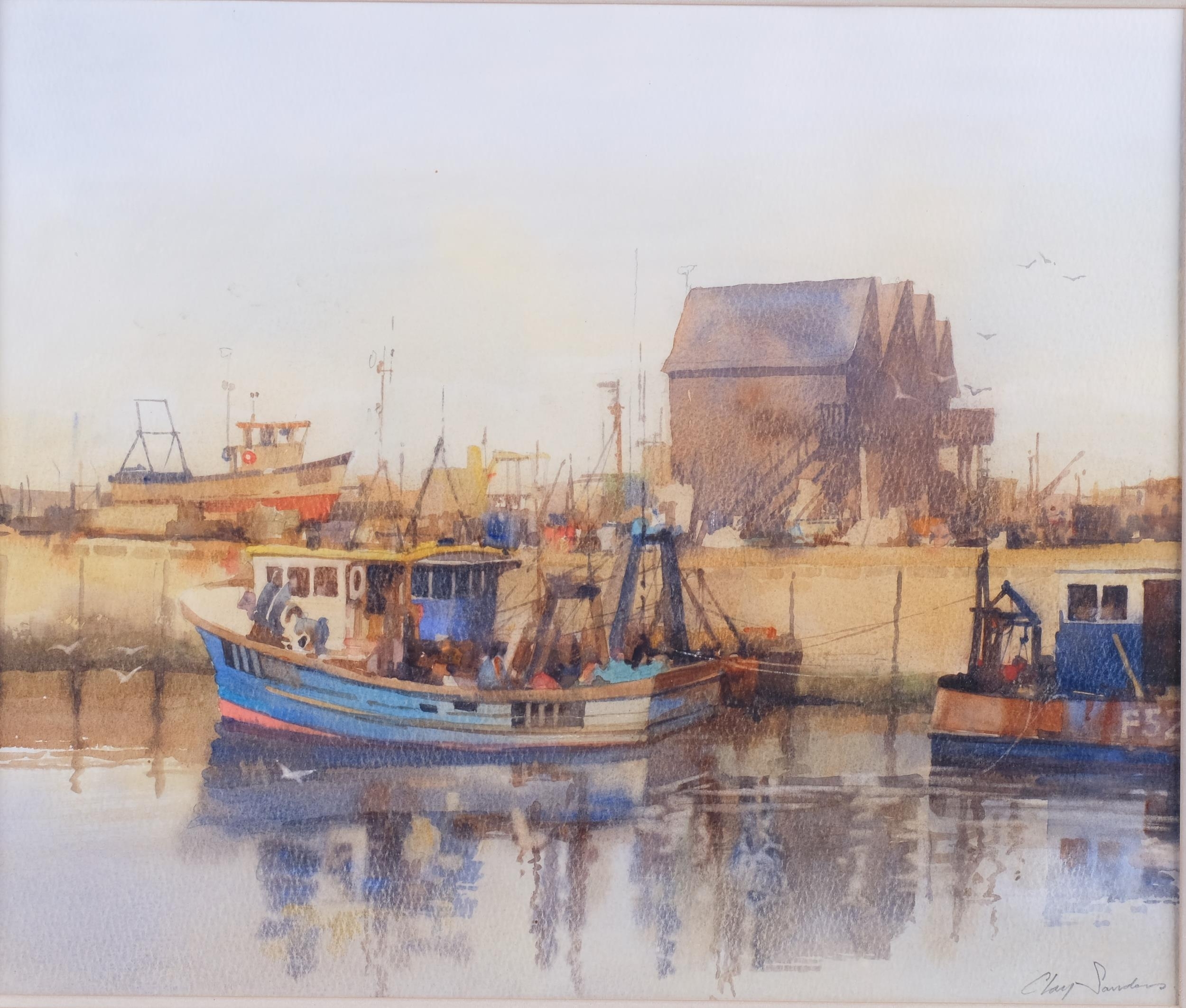 Clay Saunders | harbour scene | MutualArt