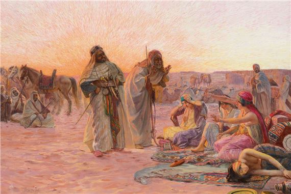 Otto Pilny | Bargaining in the desert (1926) | MutualArt