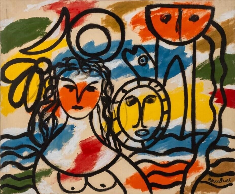 Walter Gaudnek | Totem Poles at the Beach | MutualArt