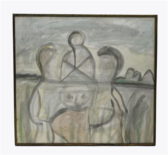 Patrick Procktor | Untitled, (figures in a landscape | MutualArt