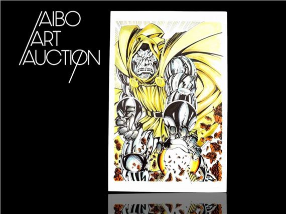 Ron Wilson | Dr Doom Indian ink and watercolor illustration signed ...