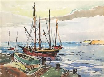 Hans Klatt | Fischerboote am Strand | MutualArt