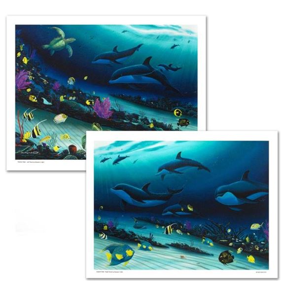 Robert Wyland | Radiant Reef Limited Edition Giclee Diptych on Canvas ...