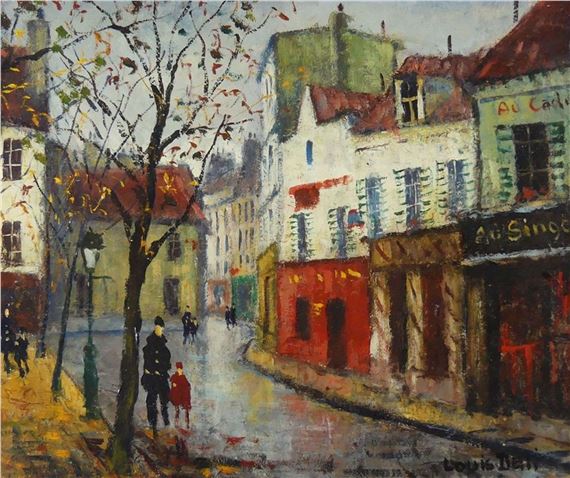 Louis Dali | Untitled: Paris Street Scene | MutualArt