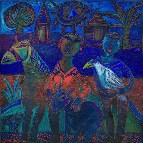 Jan Vermeiren | Figures with Animals and Bird | MutualArt