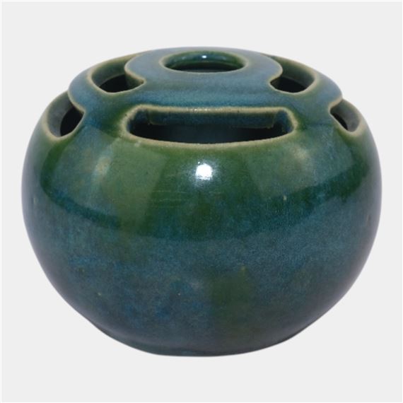 William J. Gordy | Georgia Vintage Southern Art Pottery Green Flower ...
