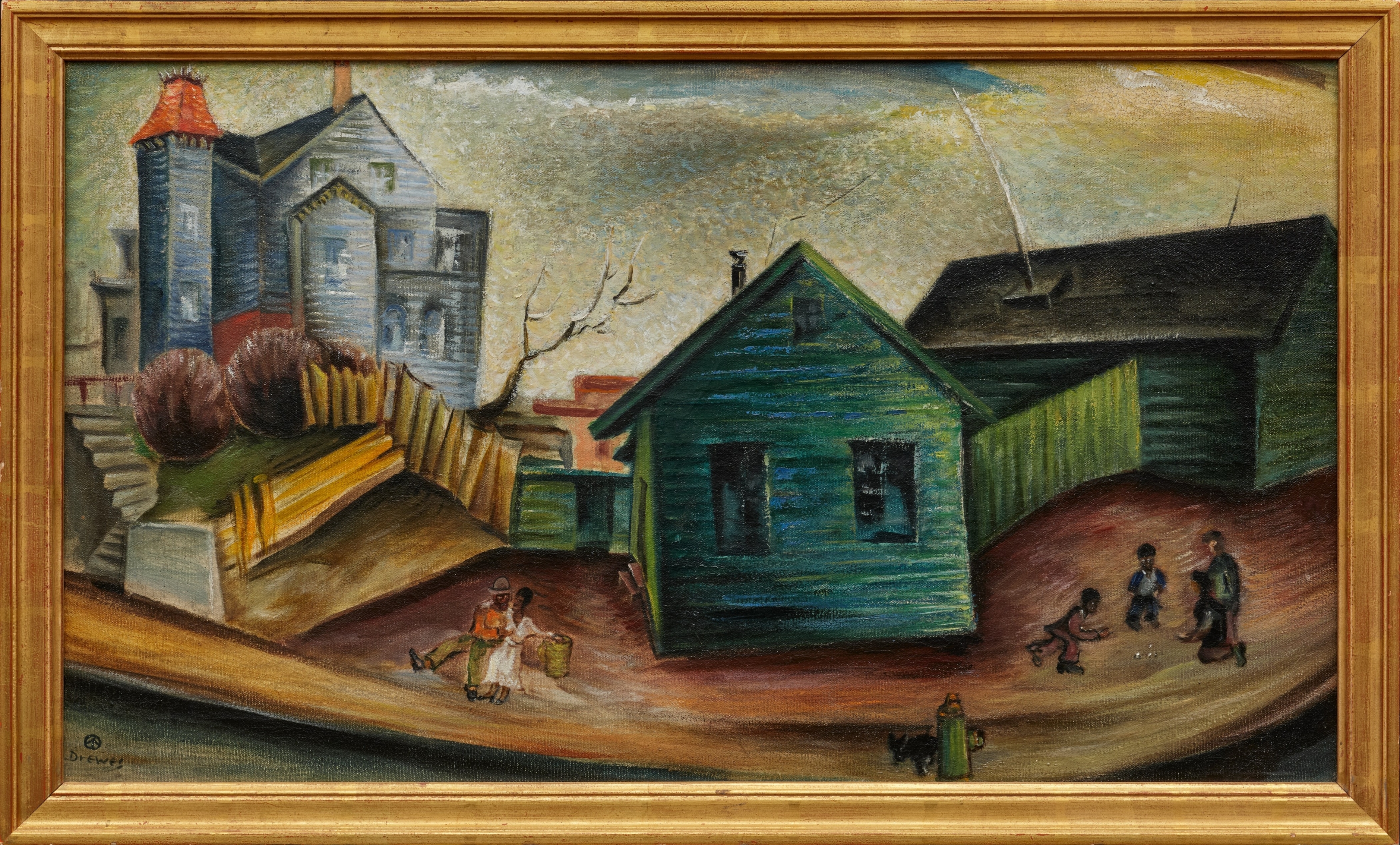 Werner Drewes | Old Houses in Harlem (1933) | MutualArt
