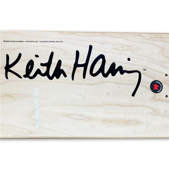 Keith Haring | Untitled (Smile On Stripes) | MutualArt