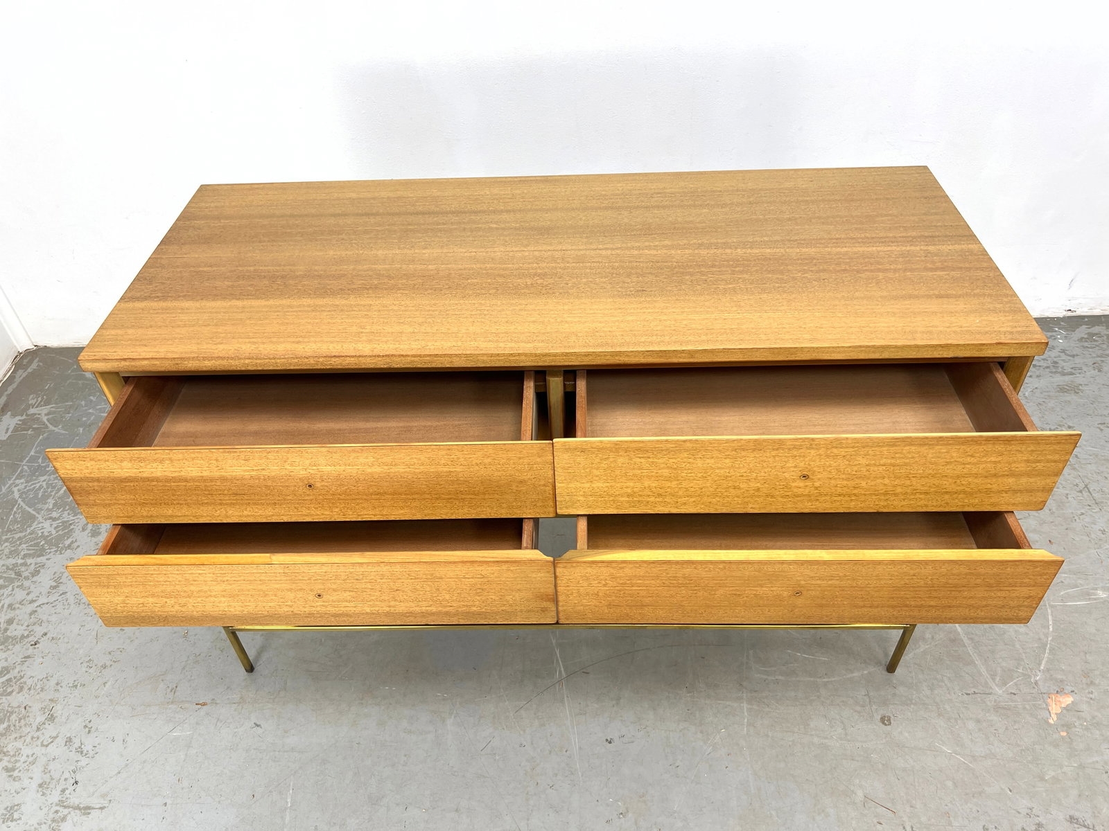 Paul McCobb | 4 Drawer Credenza Server with Brass Base | MutualArt