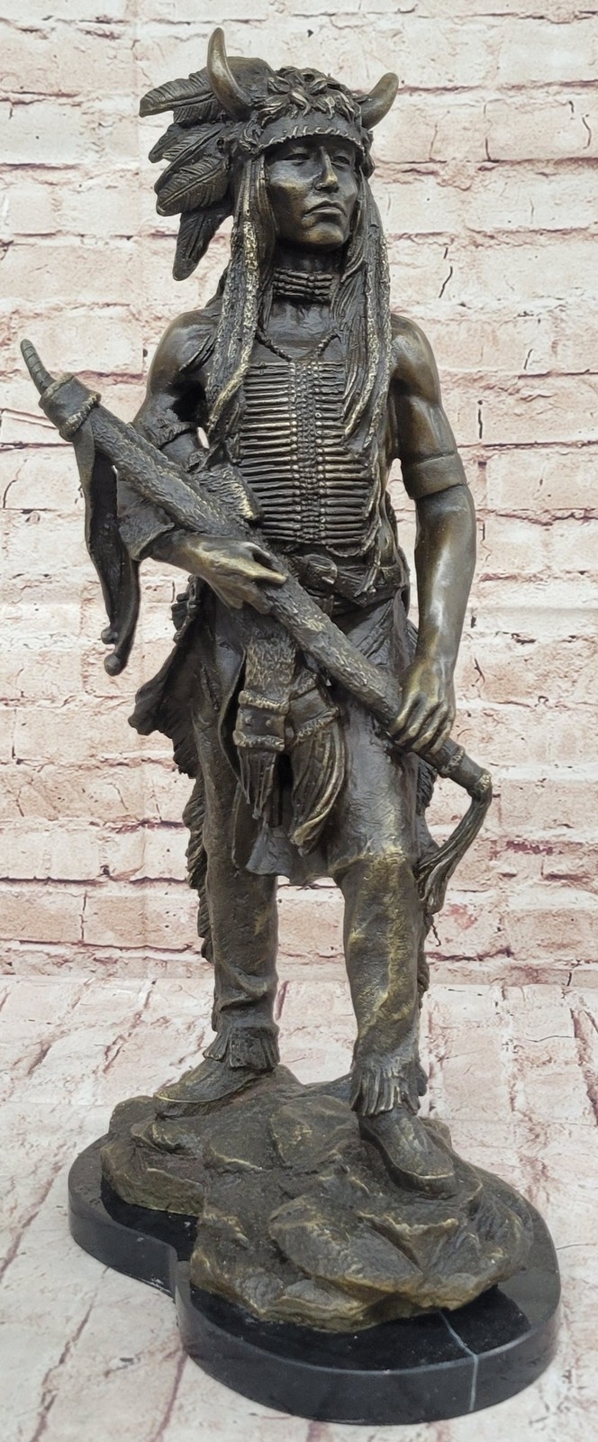 Harriet Hill | INDIAN CHIEF Bronze Sculpture Statue Art Warrior Spirit ...