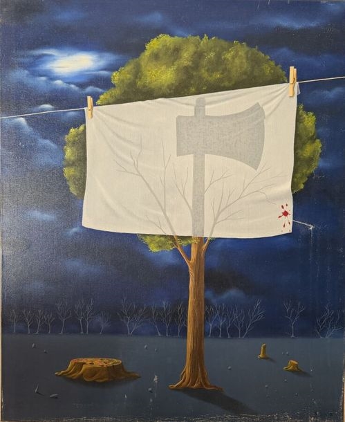 Pierre Ino | The woodcutter's axe (1984) | MutualArt