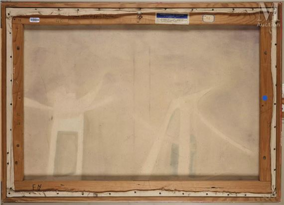 Wifredo Lam | Fond mauve et figures blanches (1960) | MutualArt