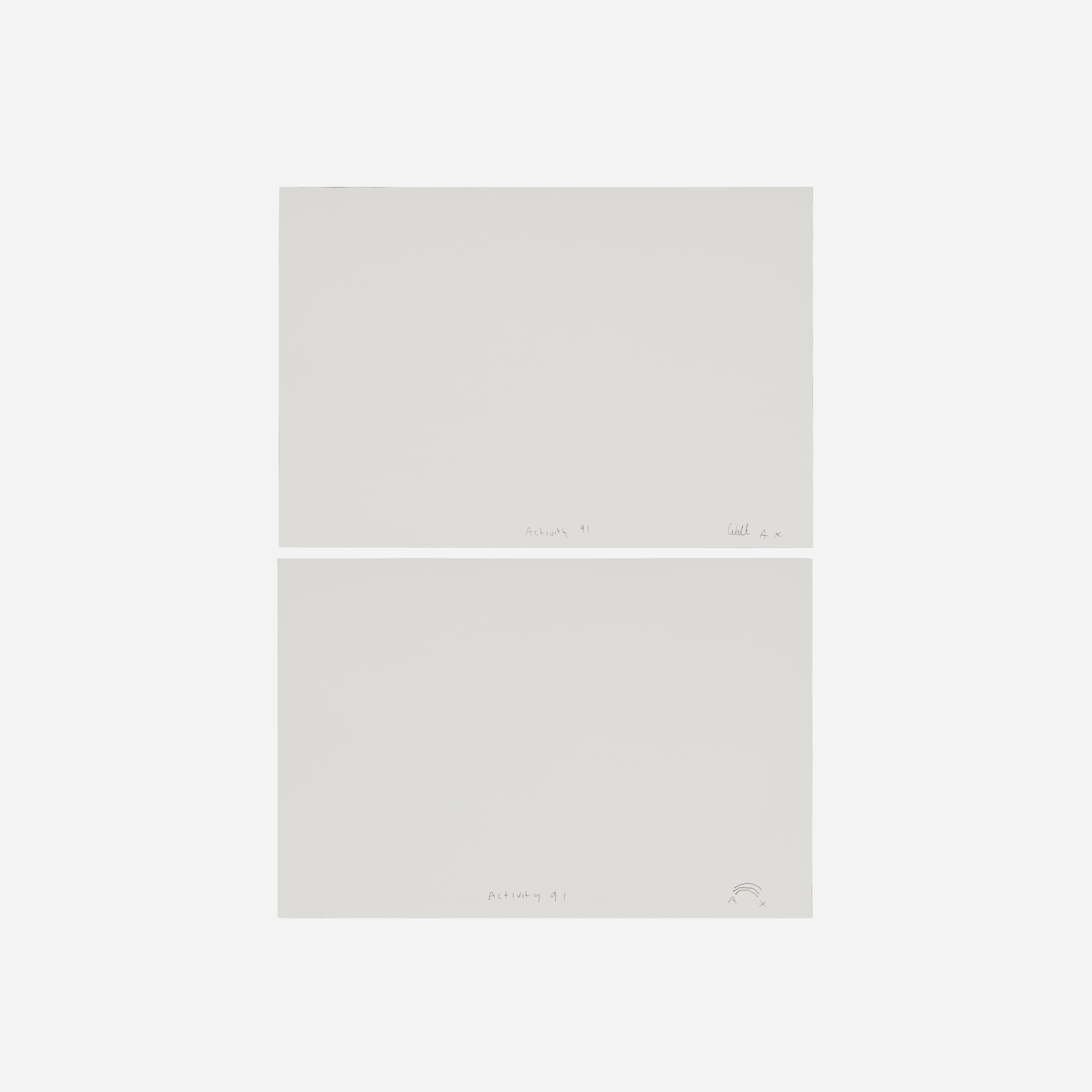 Alex Da Corte | Activity #91 (two works) (2009) | MutualArt