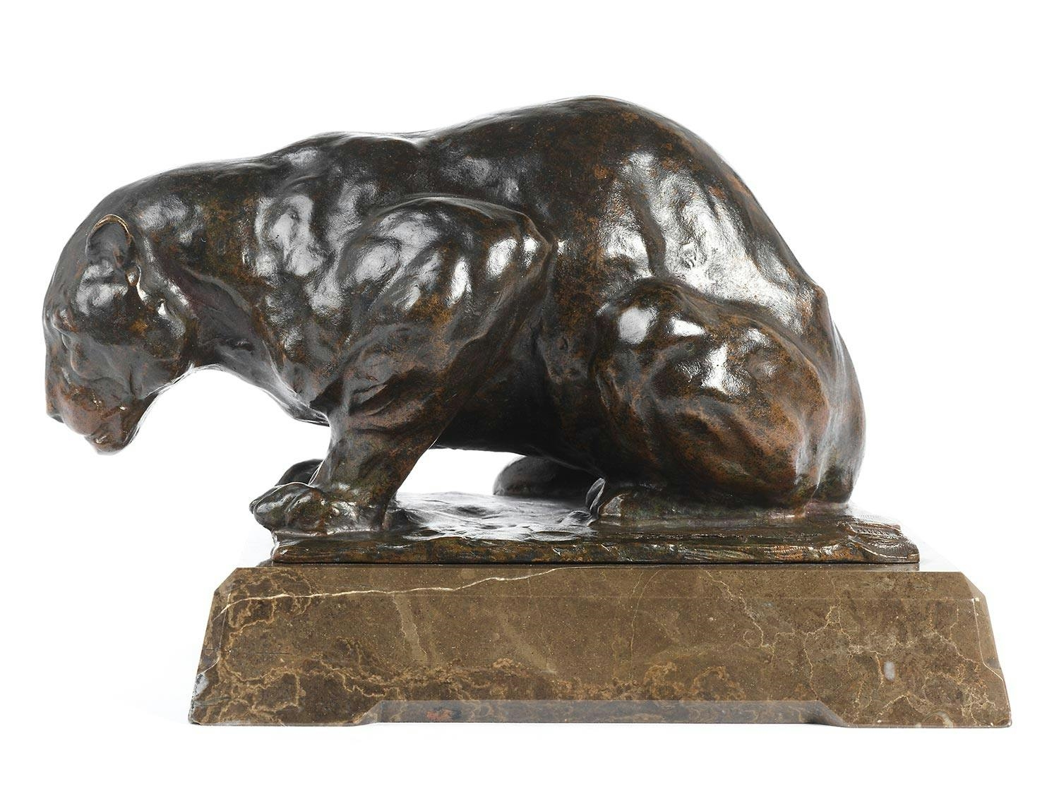 Rembrandt Bugatti | JAGUAR ACCROUPI, PETIT MODÈLE (1911 - 1914) | MutualArt