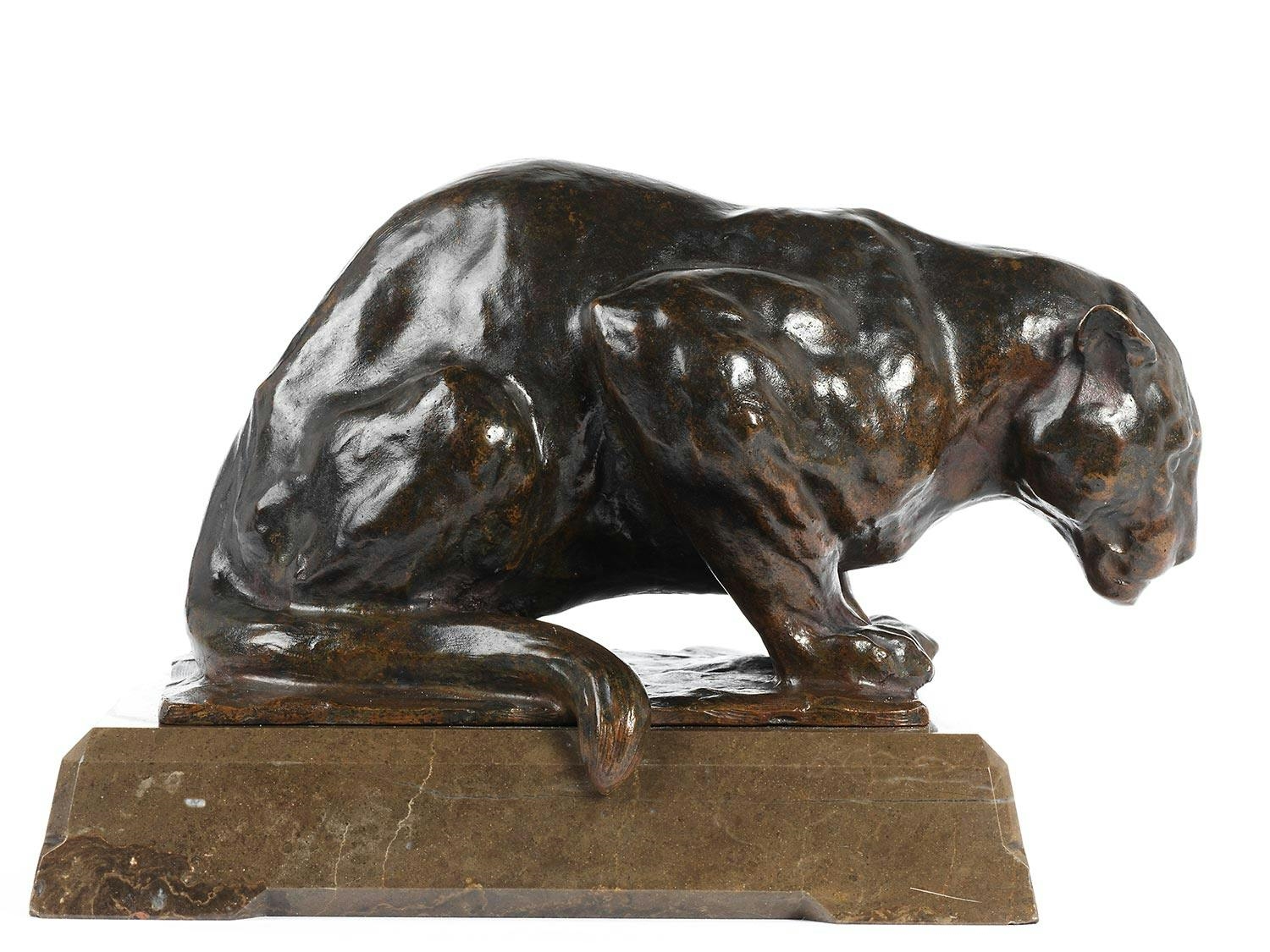 Rembrandt Bugatti | JAGUAR ACCROUPI, PETIT MODÈLE (1911 - 1914) | MutualArt