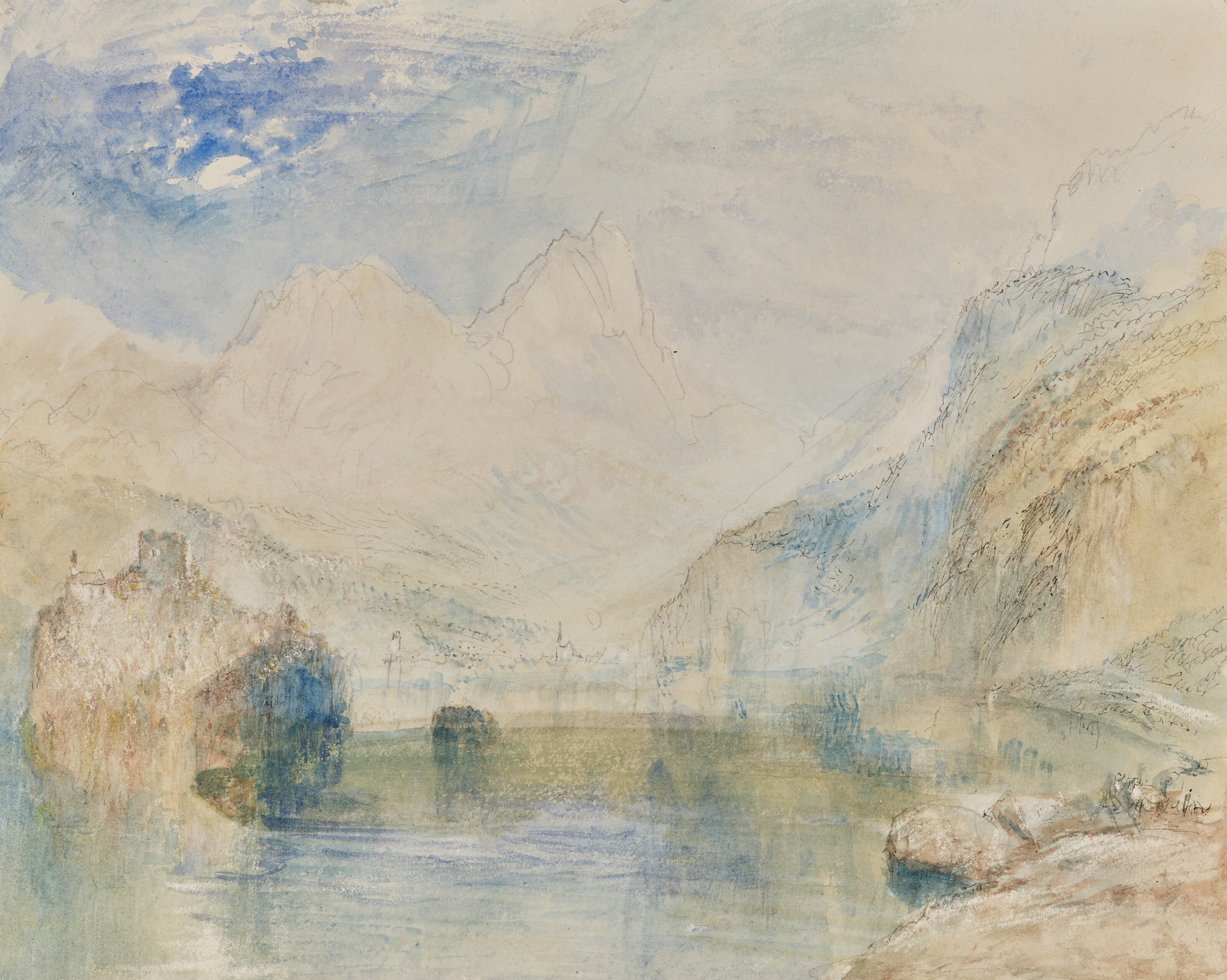 Joseph Mallord William Turner | The Lauerzersee with the Ruins of ...