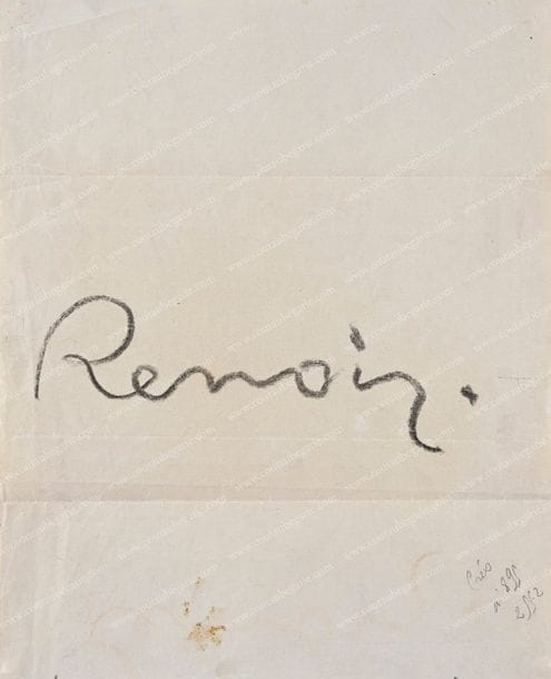 Pierre-Auguste Renoir | Large autograph signature (1918) | MutualArt