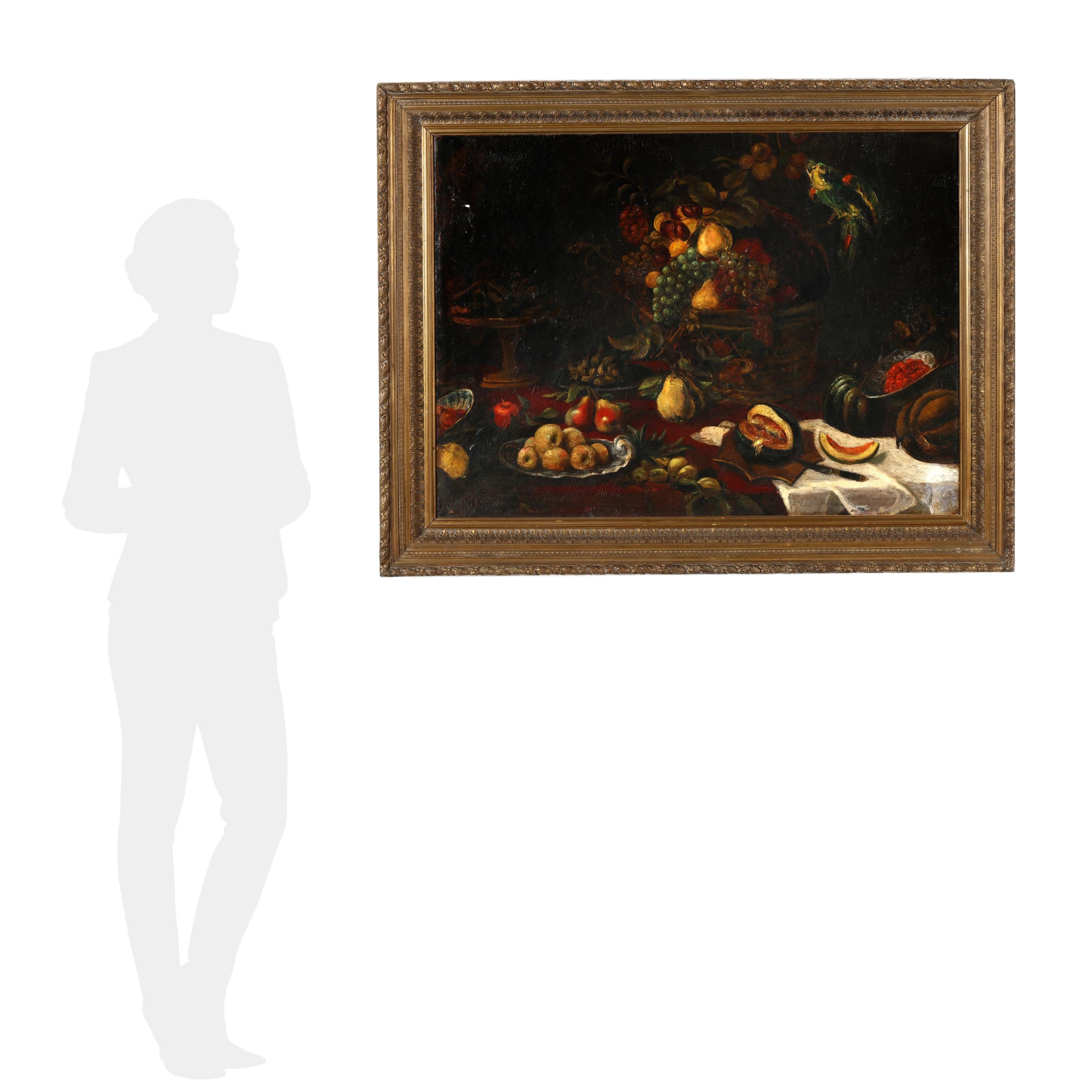 Continental School, 19th Century | Large Still Life with Fruit and ...